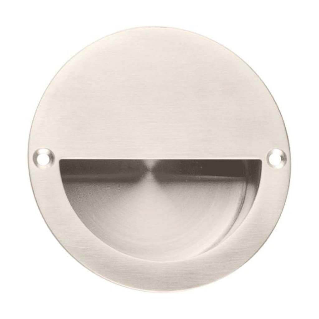 Circular Flush Pull, Satin Stainless Steel